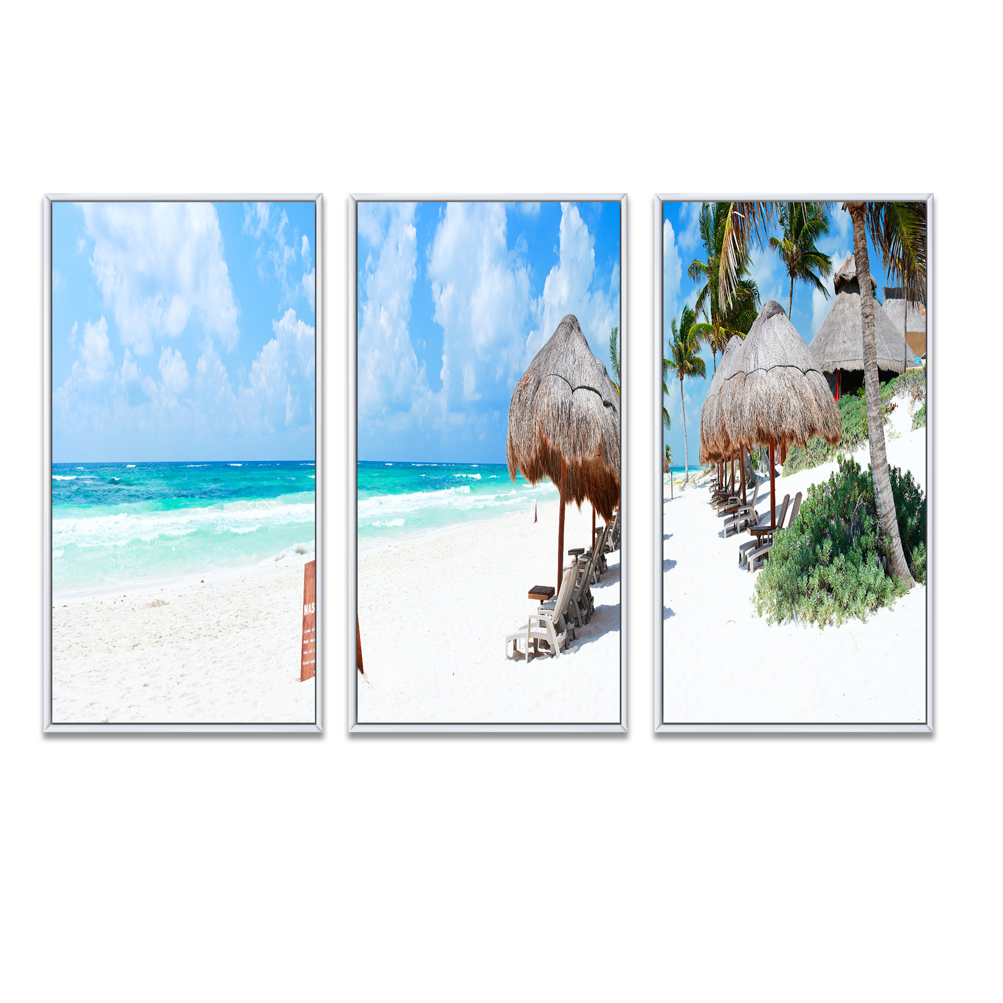 Bayou Breeze Caribbean Coast in Tulum Mexico - 3 Piece Floater Frame ...