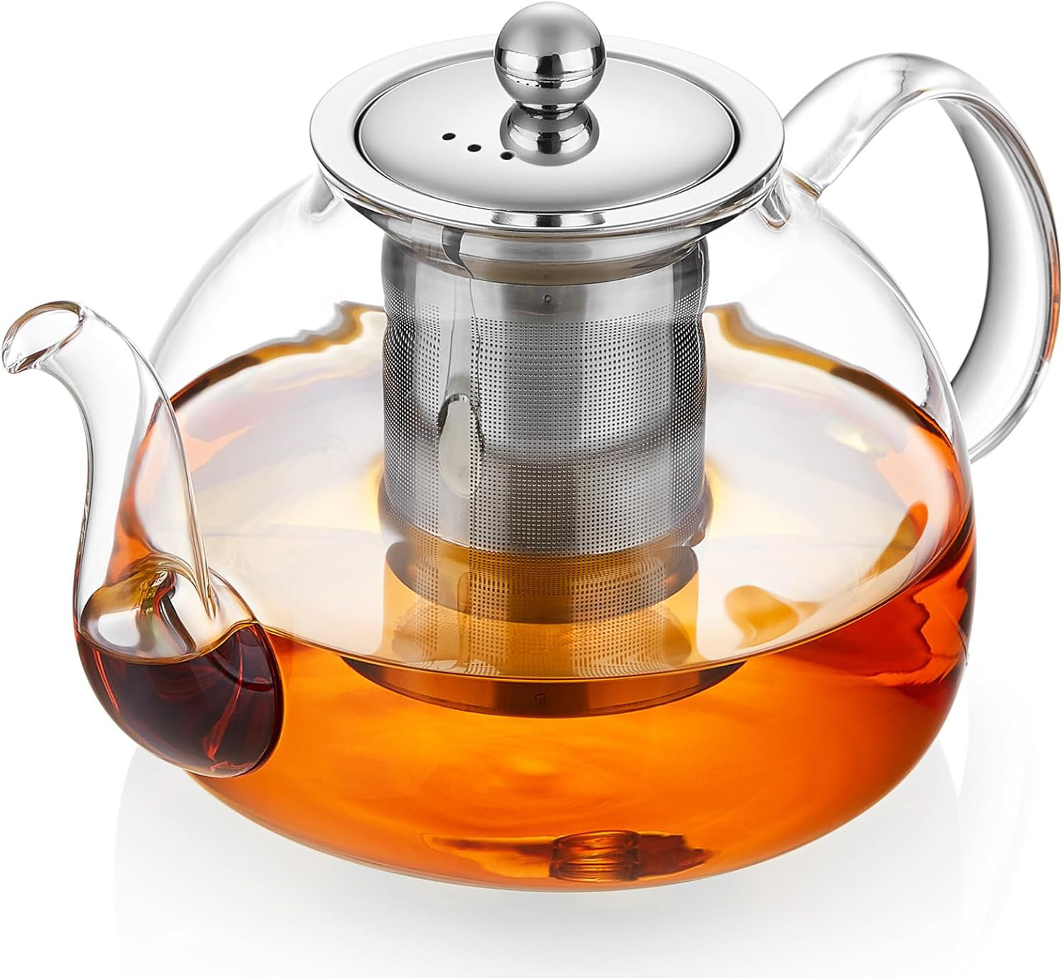 Mint Pantry® 40OZ (1200ML) Glass Teapot Tea Pot With Infuser, Glass ...