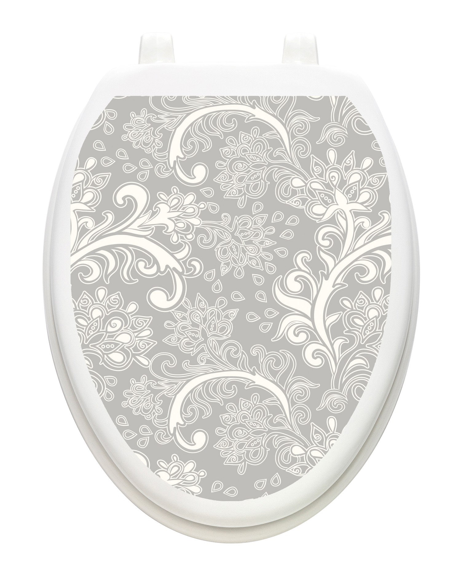 Toilet Tattoos Boho Paisley Toilet Seat Sticker, Lid Decal & Reviews ...