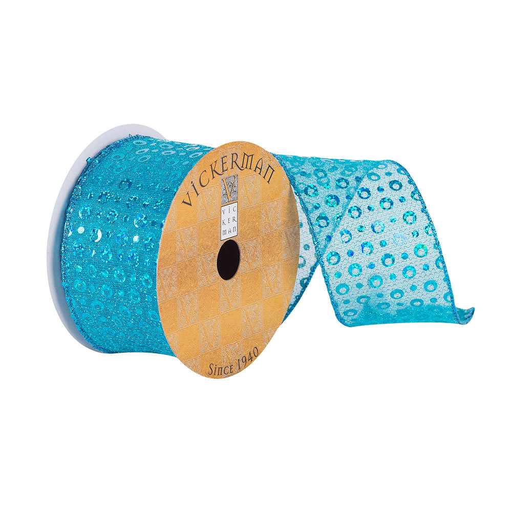 The Holiday Aisle® Semi Sheer Sequin Ribbon | Wayfair