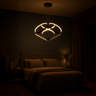 Ivy Bronx Modern Geometric LED Chandelier – Black/White Finish | Wayfair