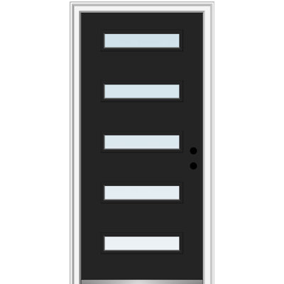 MMI DOOR 5-Lite Spotlight Painted Steel Prehung Front Entry Door ...