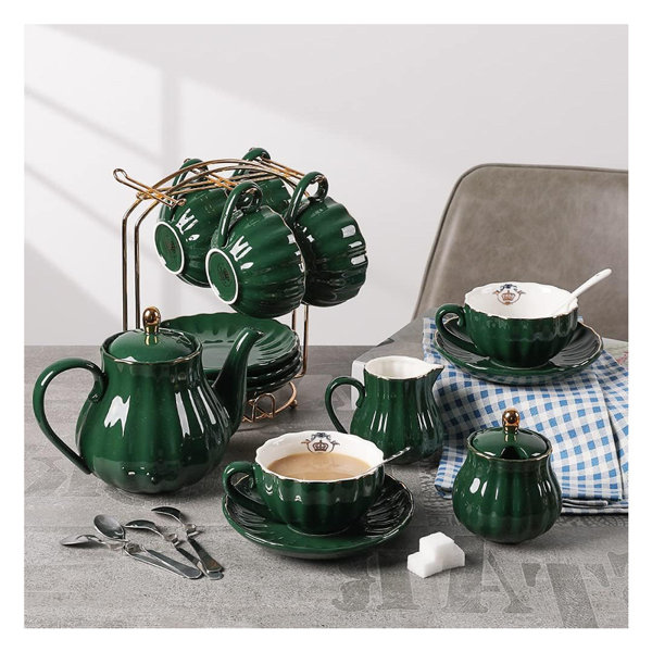 Filbop Porcelain Tea Sets British Royal Series, 8 OZ Cups& Saucer ...