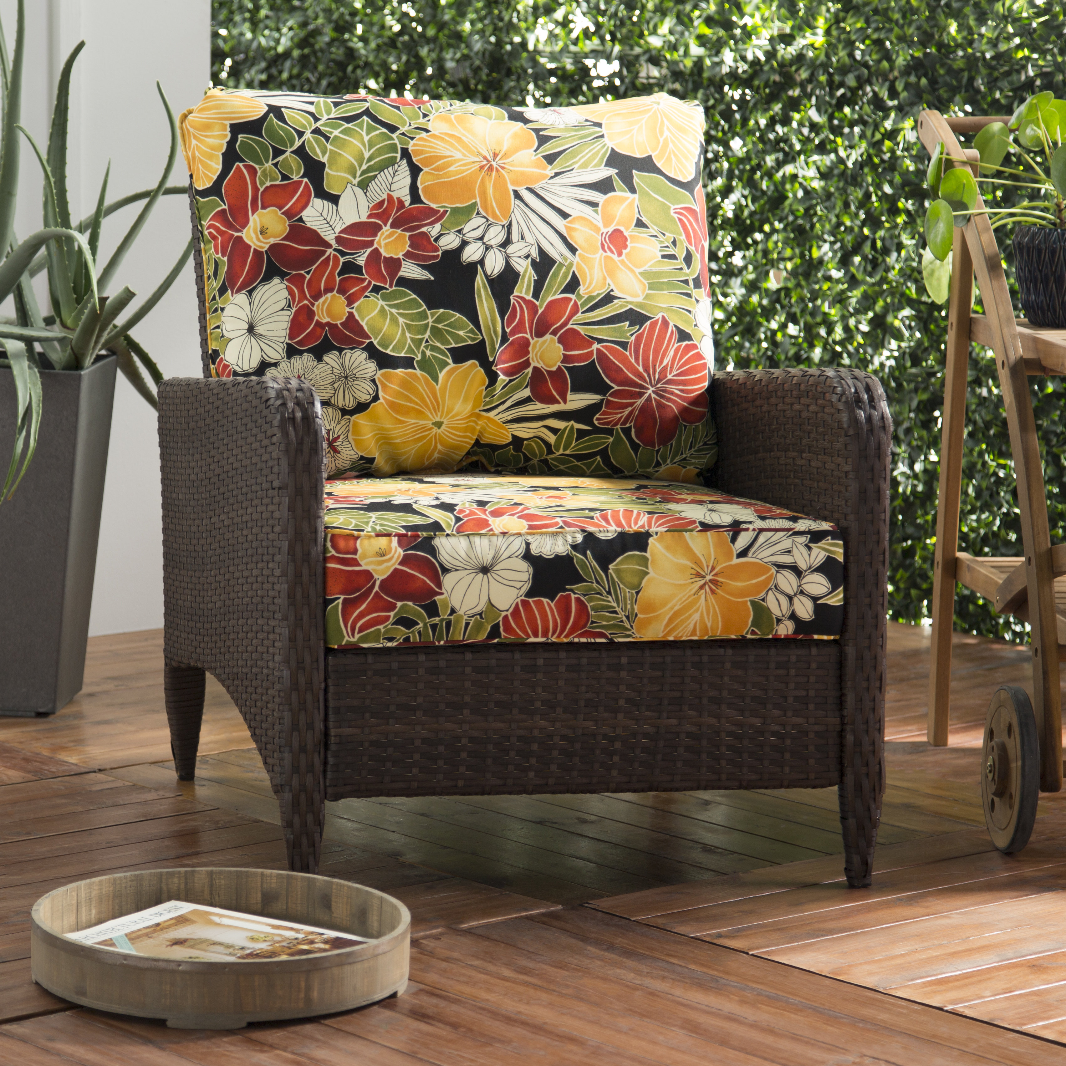 Deep wicker chair cushions store