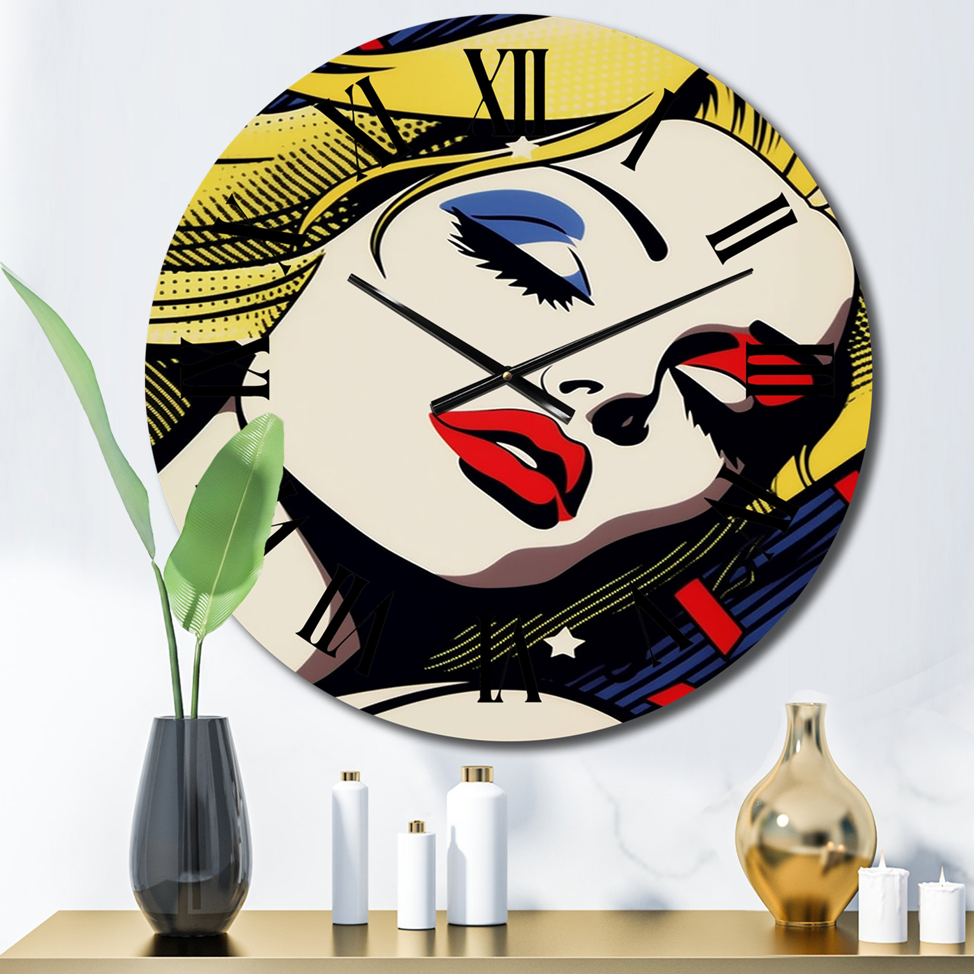 East Urban Home Retro Woman Portrait Pop Art II - Woman Pop Art Wall ...
