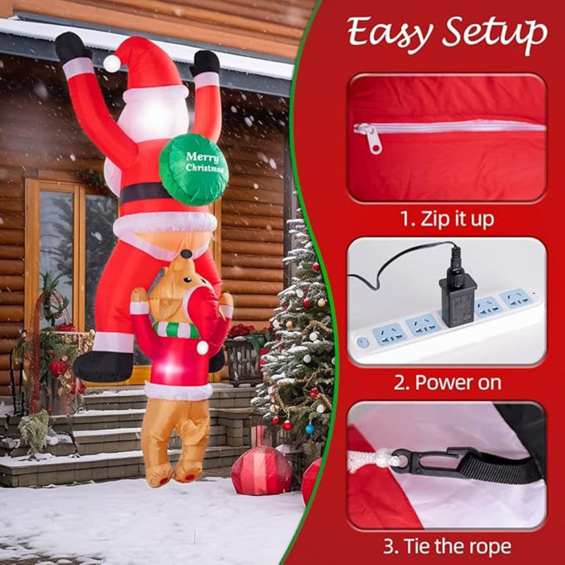 The Holiday Aisle® 6Ft Outdoor Hanging Christmas Inflatables ...