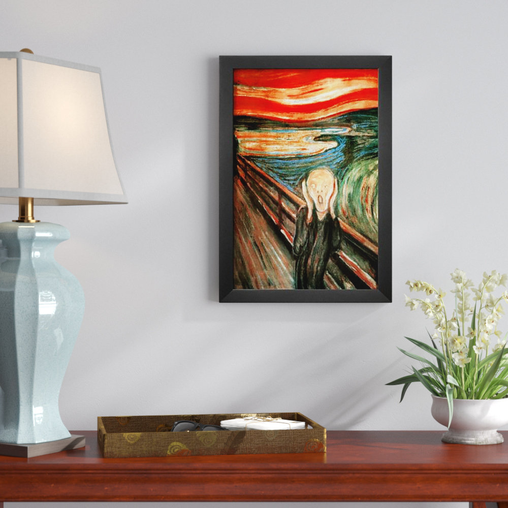 Vault W Artwork The Scream Framed On Paper by Edvard Munch Print ...