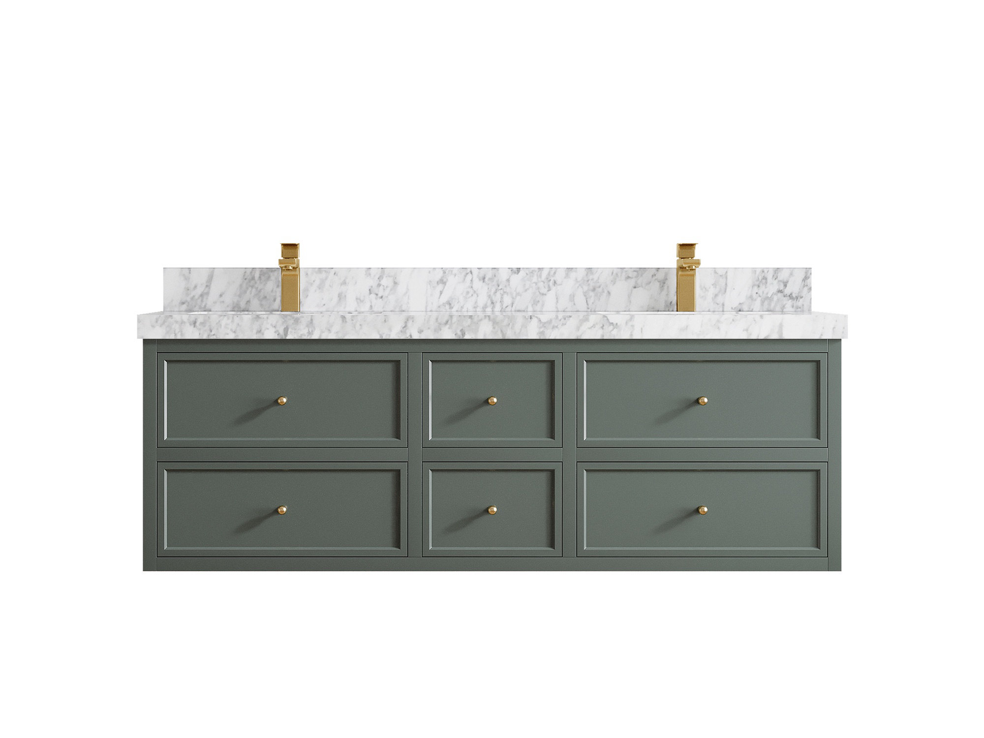 Willow Collections Roswell Floating 60'' Double Bathroom Vanity with ...