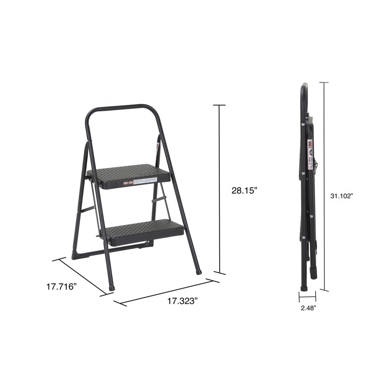 COSCO 2-Step Household Folding Steel Step Stool & Reviews | Wayfair