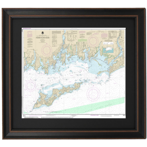 Longshore Tides Fishers Island Sound | Nautical Chart | Framed Print ...