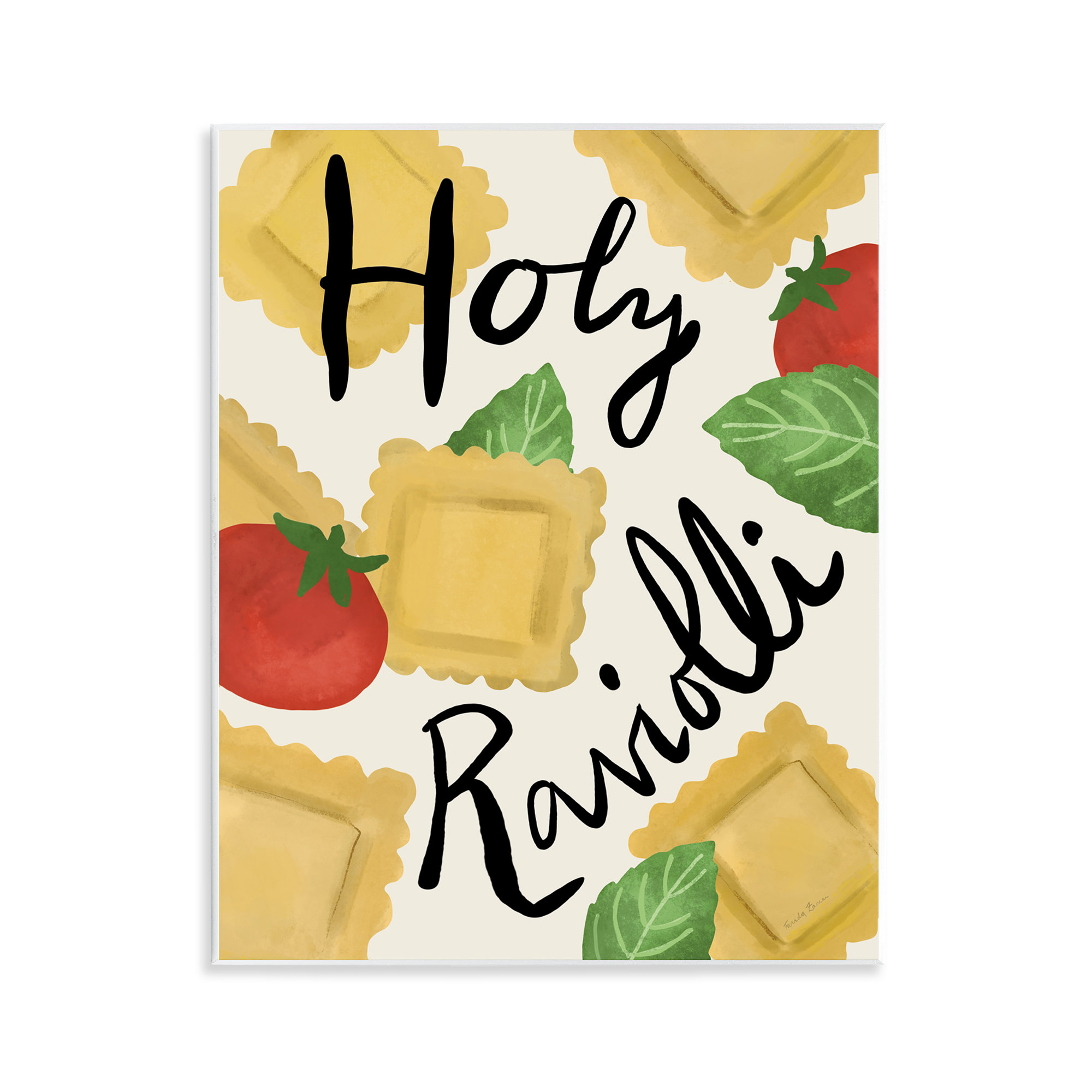 Stupell Industries Funny Holy Ravioli Wall Plaque Art by Farida Zaman ...