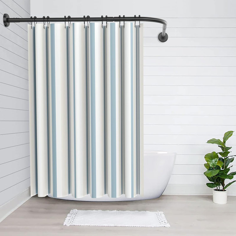 Efirol 47'' L-Shaped Adhesive Shower Curtain Rod | Wayfair