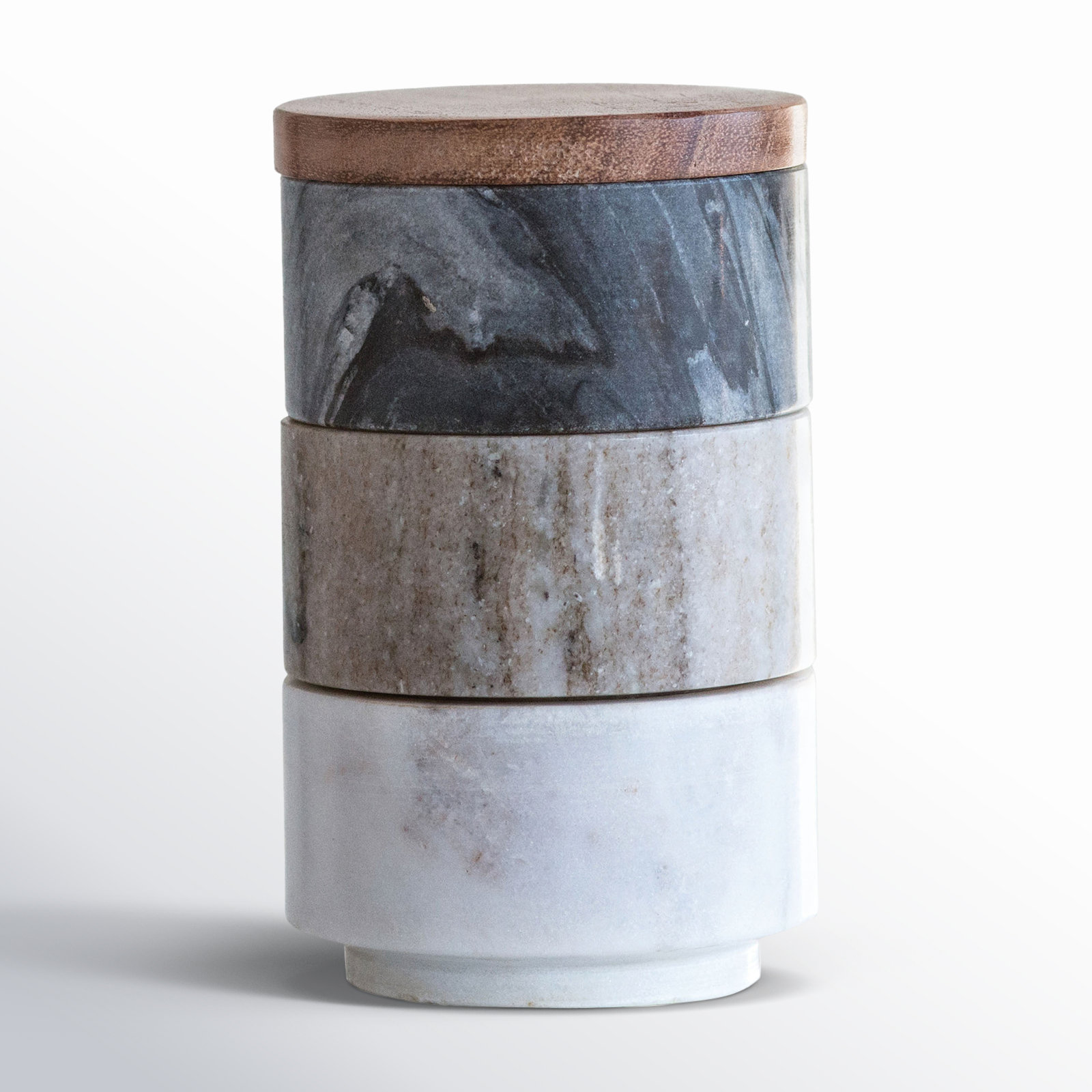 Joss & Main Marden Joss & Main Marble Stacking Pinch Pots Salt Cellar ...