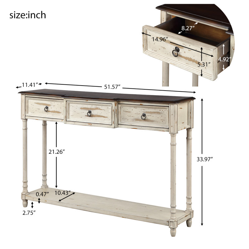 Alcott Hill® Sosa 52" Solid Wood Console Table & Reviews | Wayfair