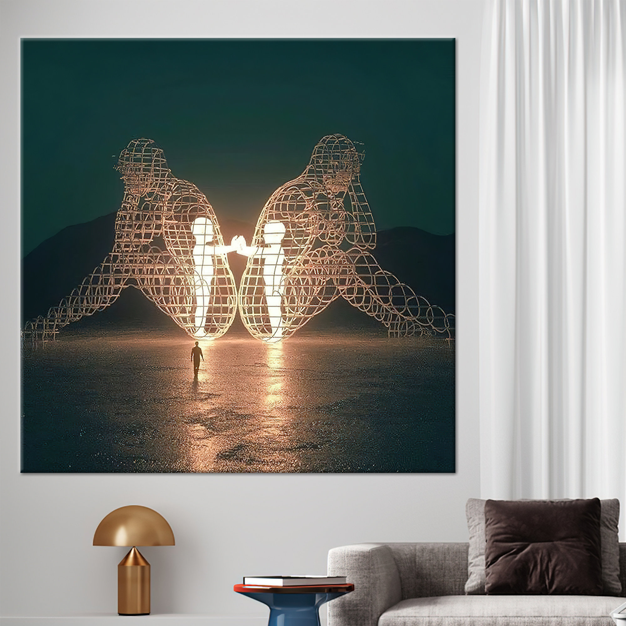 Trinx Two People Turning Their Backs On Each Other At Burning Man ...