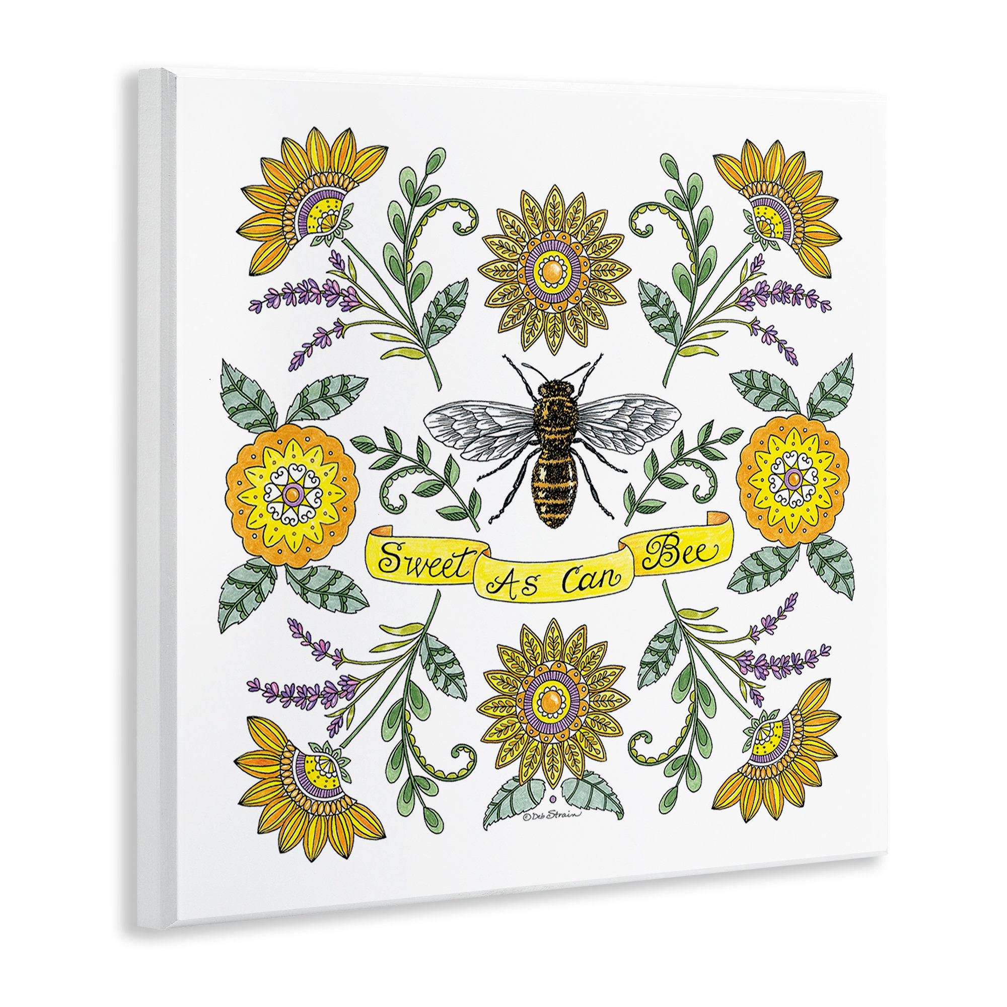 August Grove® Vintage Sweet As Can Bee Wall Plaque Art, design by Deb ...