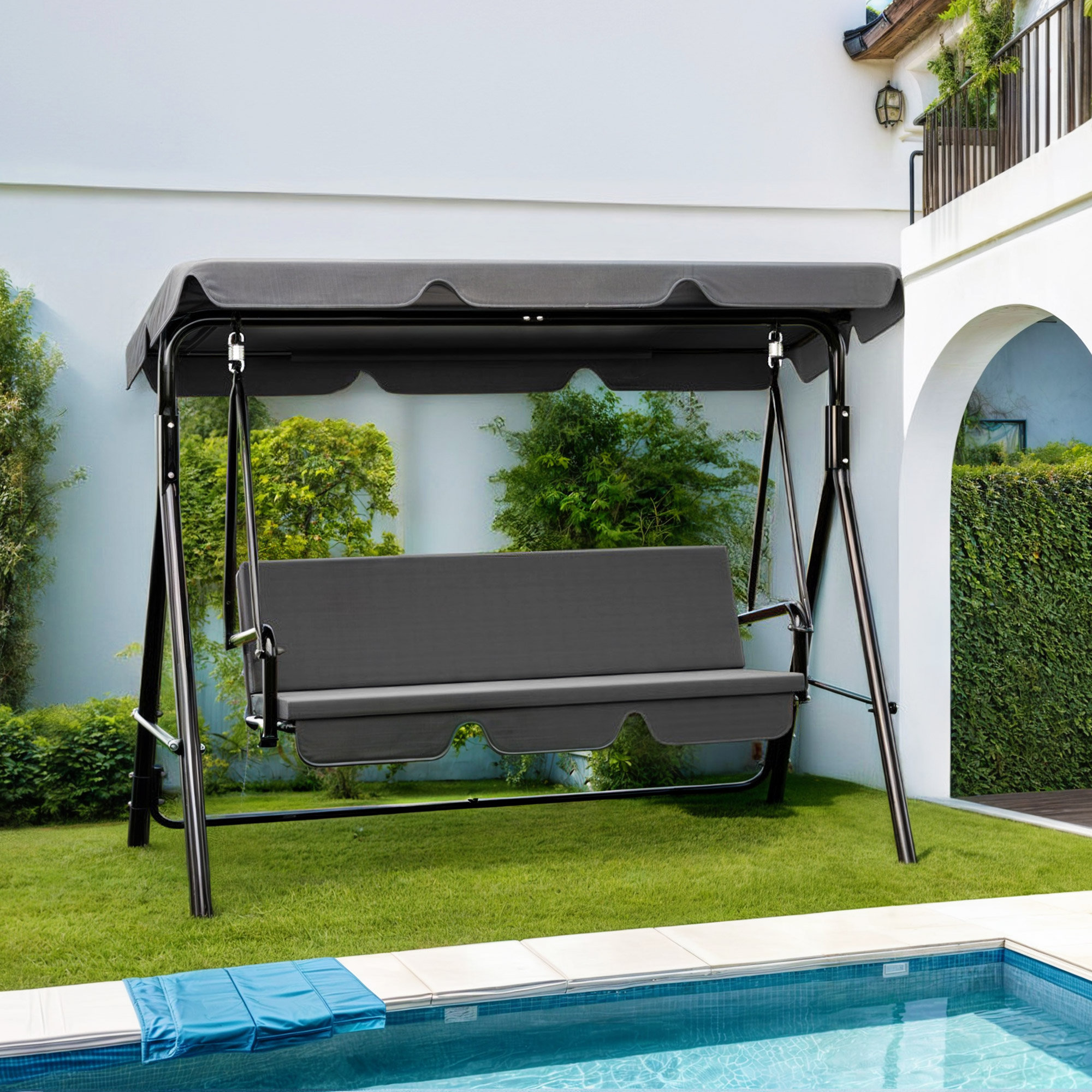 Winston Porter Sharisse Porch Swing with Canopy | Wayfair