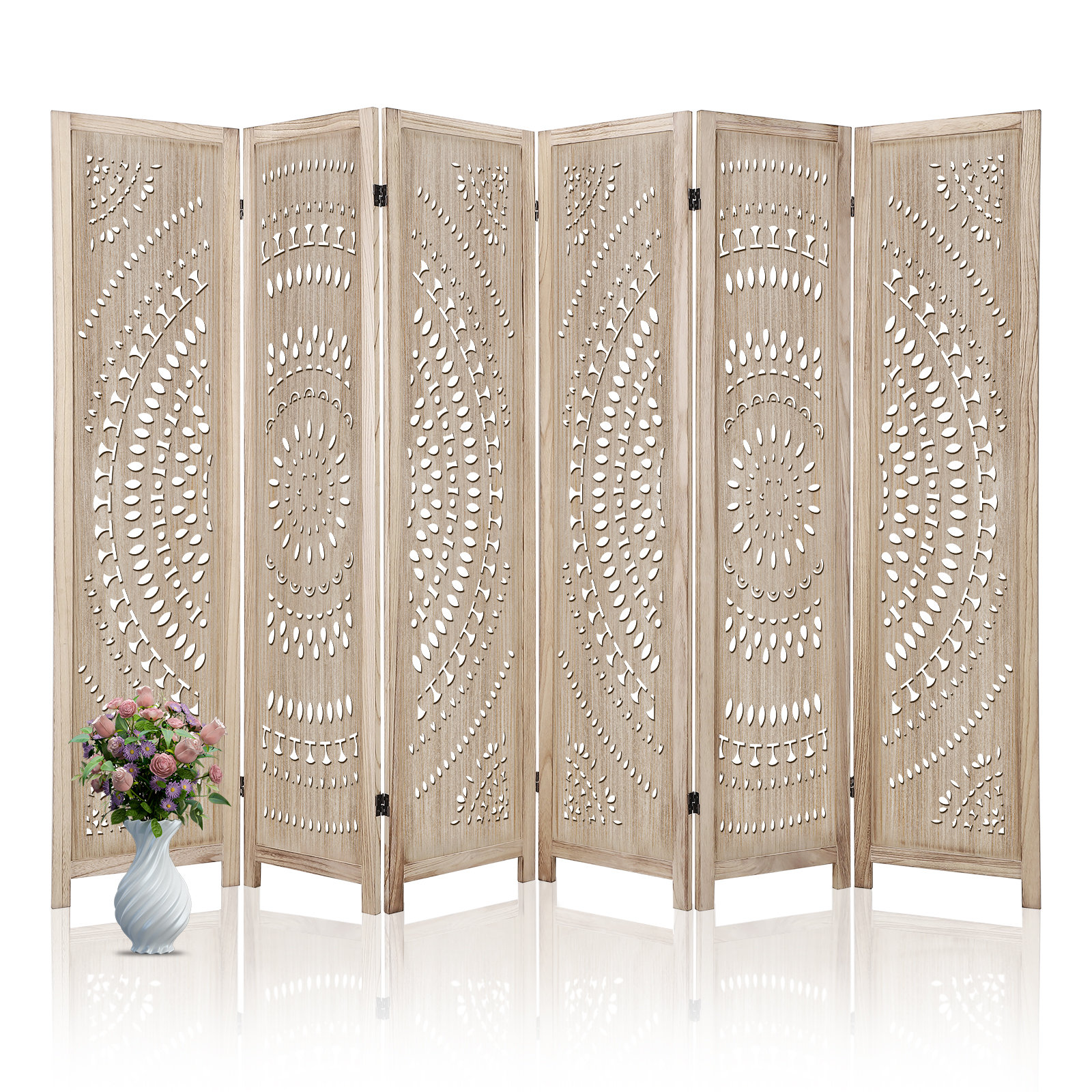 Bungalow Rose Folding Room Divider Panels | Wayfair