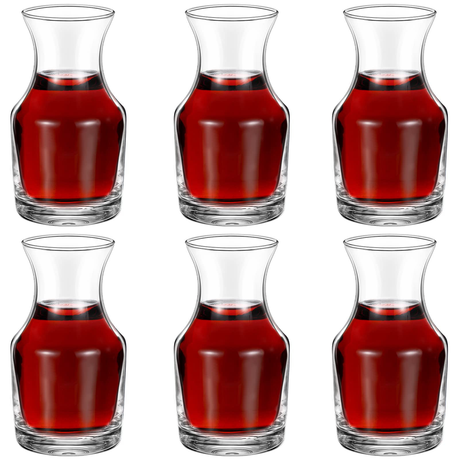 Mint Pantry® 6 Pack Single Serving Wine Carafe Glass Small Mini Carafe ...