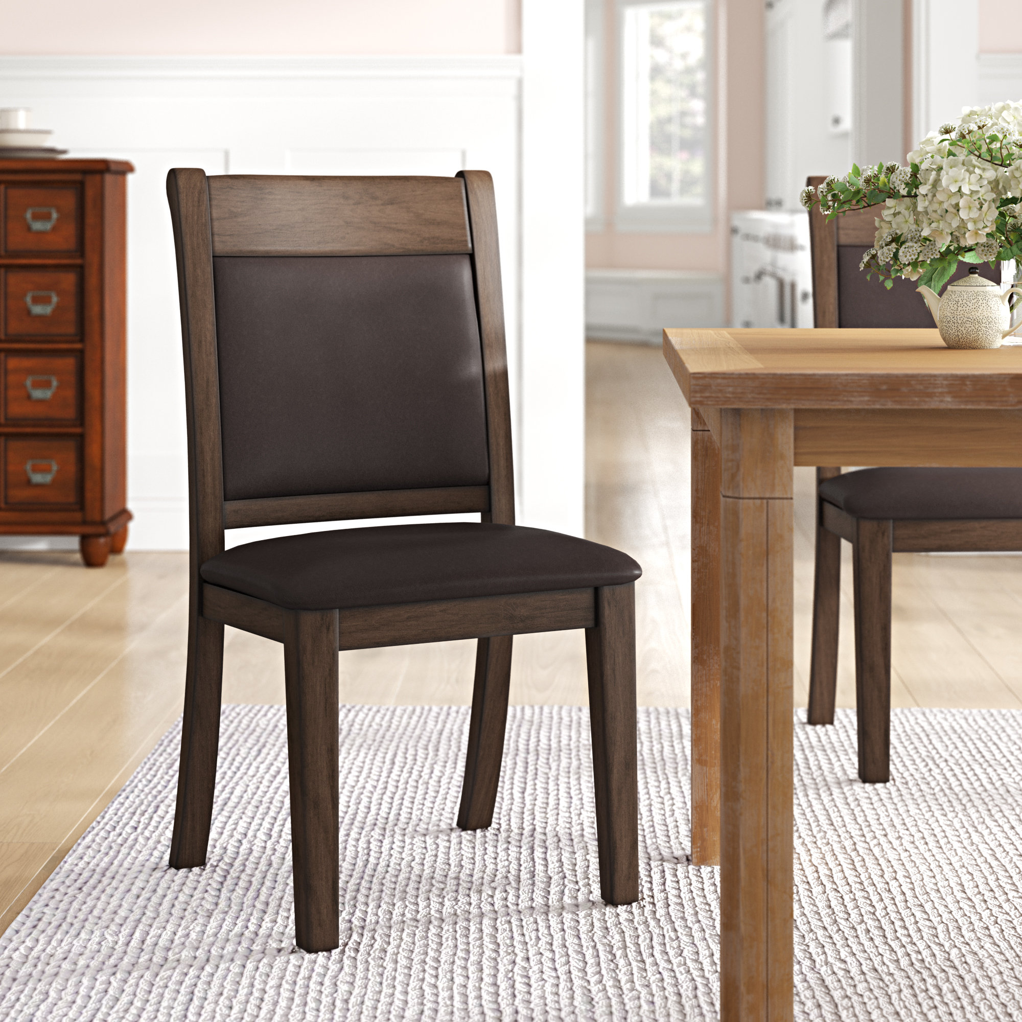 Three Posts™ Lower Shockerwick Upholstered Solid Wood Side Chair in ...