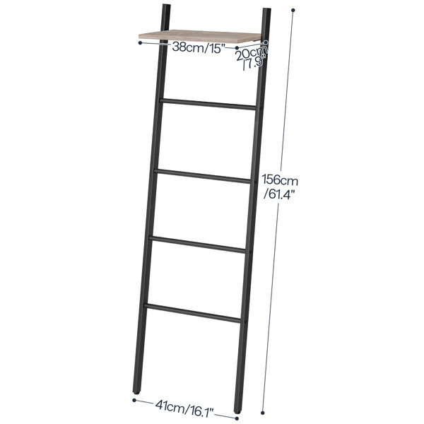 17 Stories 61'' Tall Blanket Ladder with Storage Shelf & Reviews | Wayfair