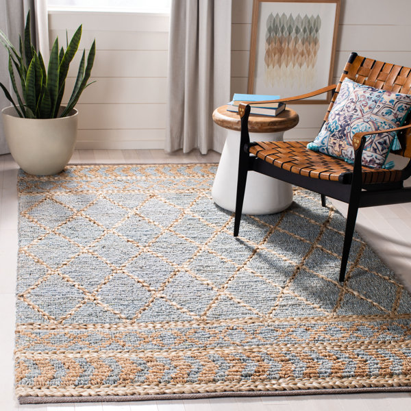 Sand & Stable™ Phippsburg Geometric Handwoven Natural/Blue Area Rug ...