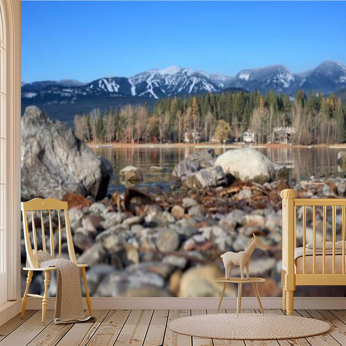 Millwood Pines Peel and Stick Canvas Wallpaper Wall Mural Whitefish ...