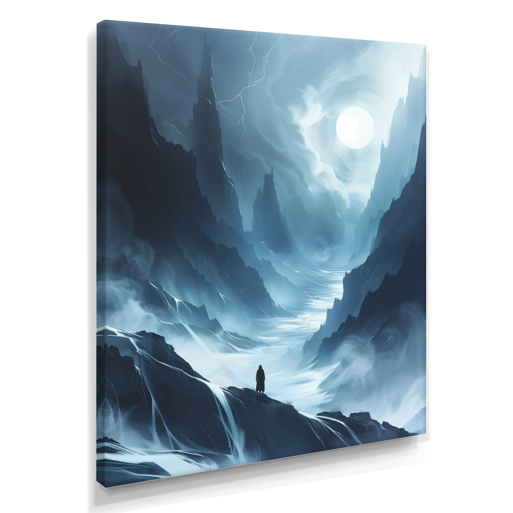 Design Art Winter Cliffs Wilderness Explorer - Landscape Mountains Wall ...