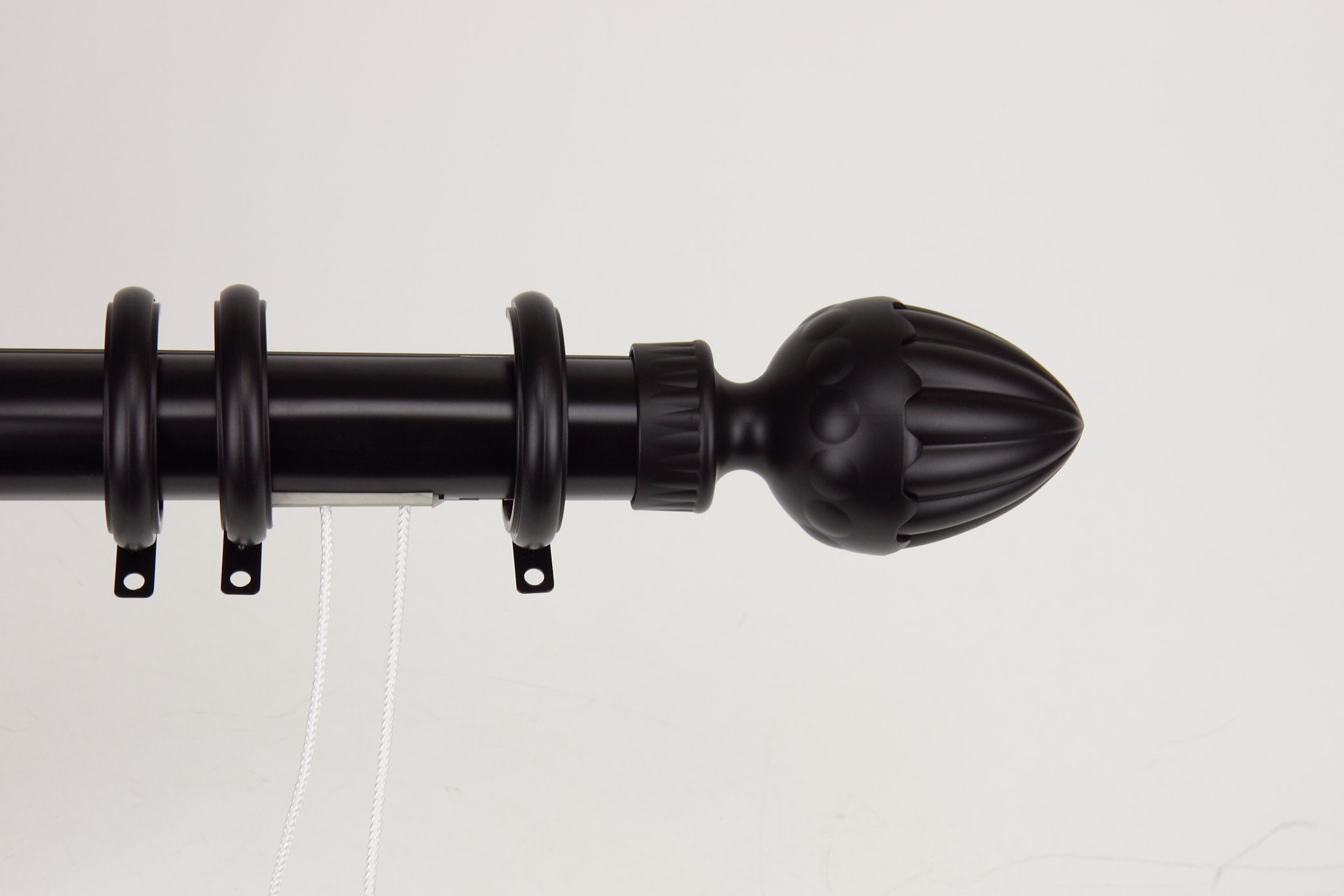 Rod Desyne Elite Traverse Acorn Center Open Curtain Rod and Hardware ...