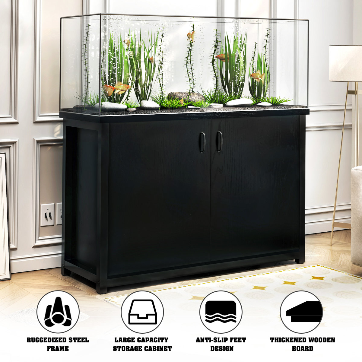 Tucker Murphy Pet™ 20 Gallon Aquarium Cabinet Stand With Charging ...
