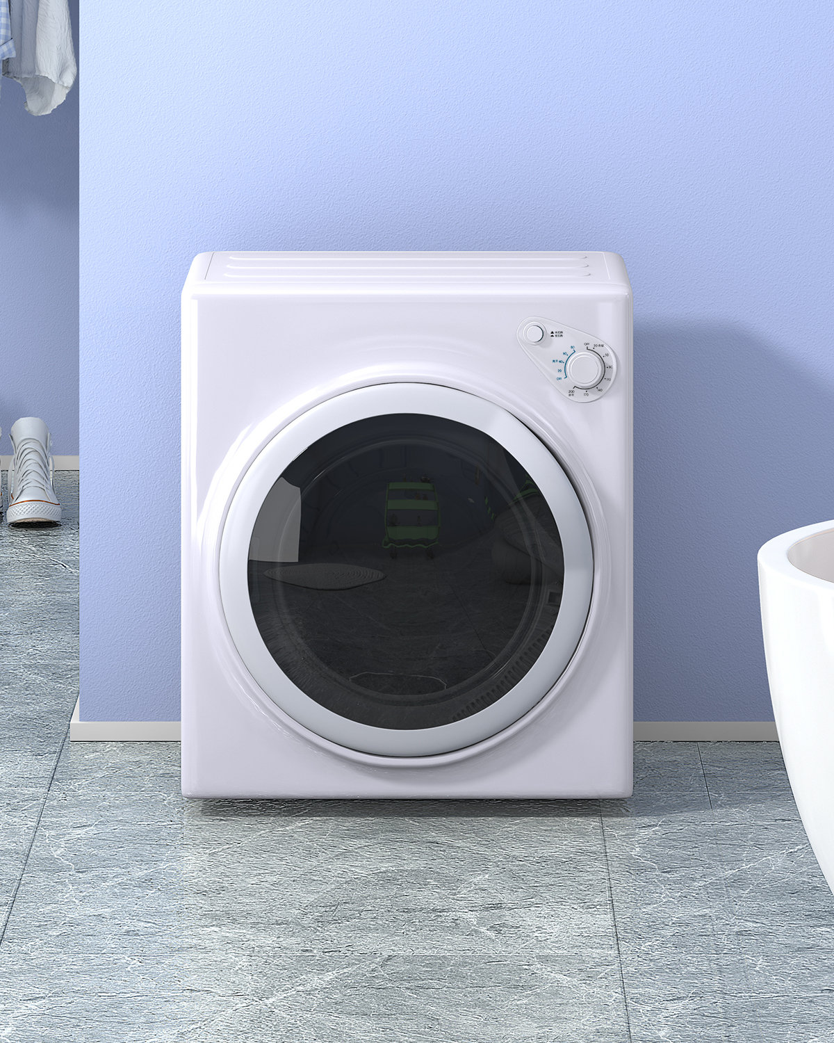 TABU Compact High Efficiency Electric Dryer With Delicate Dry, Portable ...