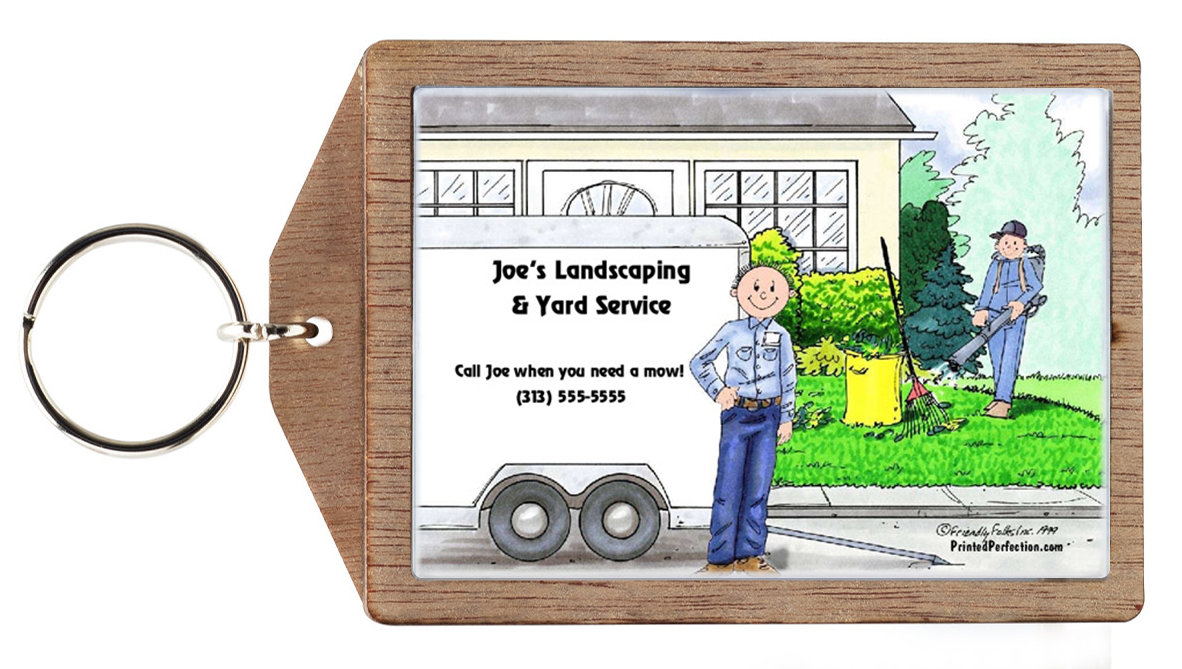 Printed Perfection Personalized Landscaper - Male Key Chain | Wayfair