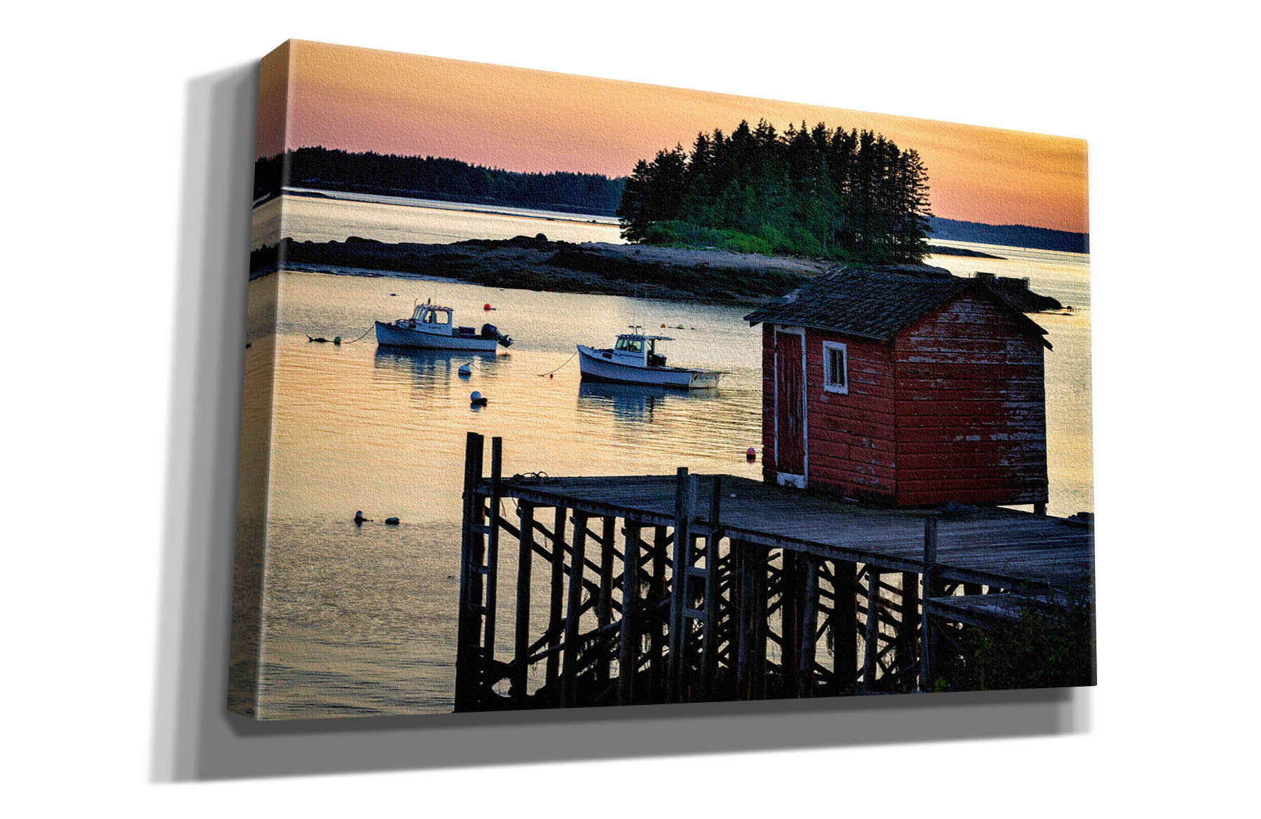 Beachcrest Home 'The Lobster Shack At Dusk' by Rick Berk Canvas Wall ...