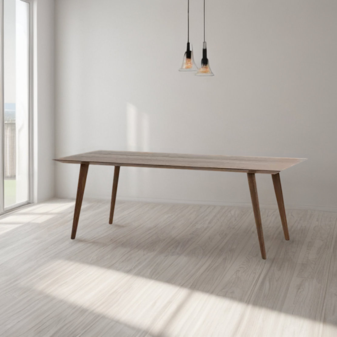 Corrigan Studio® Simple solid wood dining table ash wood rectangle ...