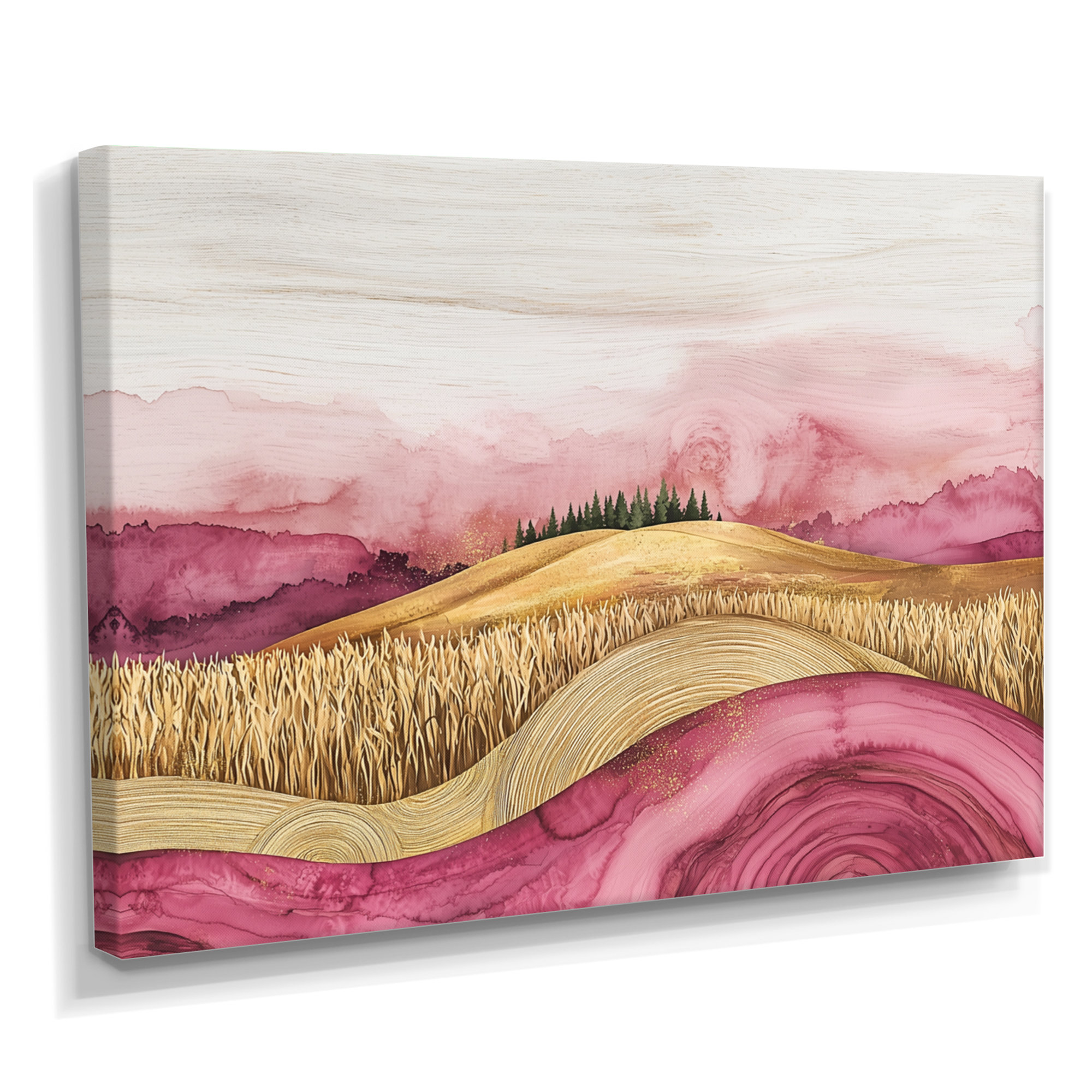 House of Hampton® Farm Charm Meadow With Lavender Ink Field Landscape I ...