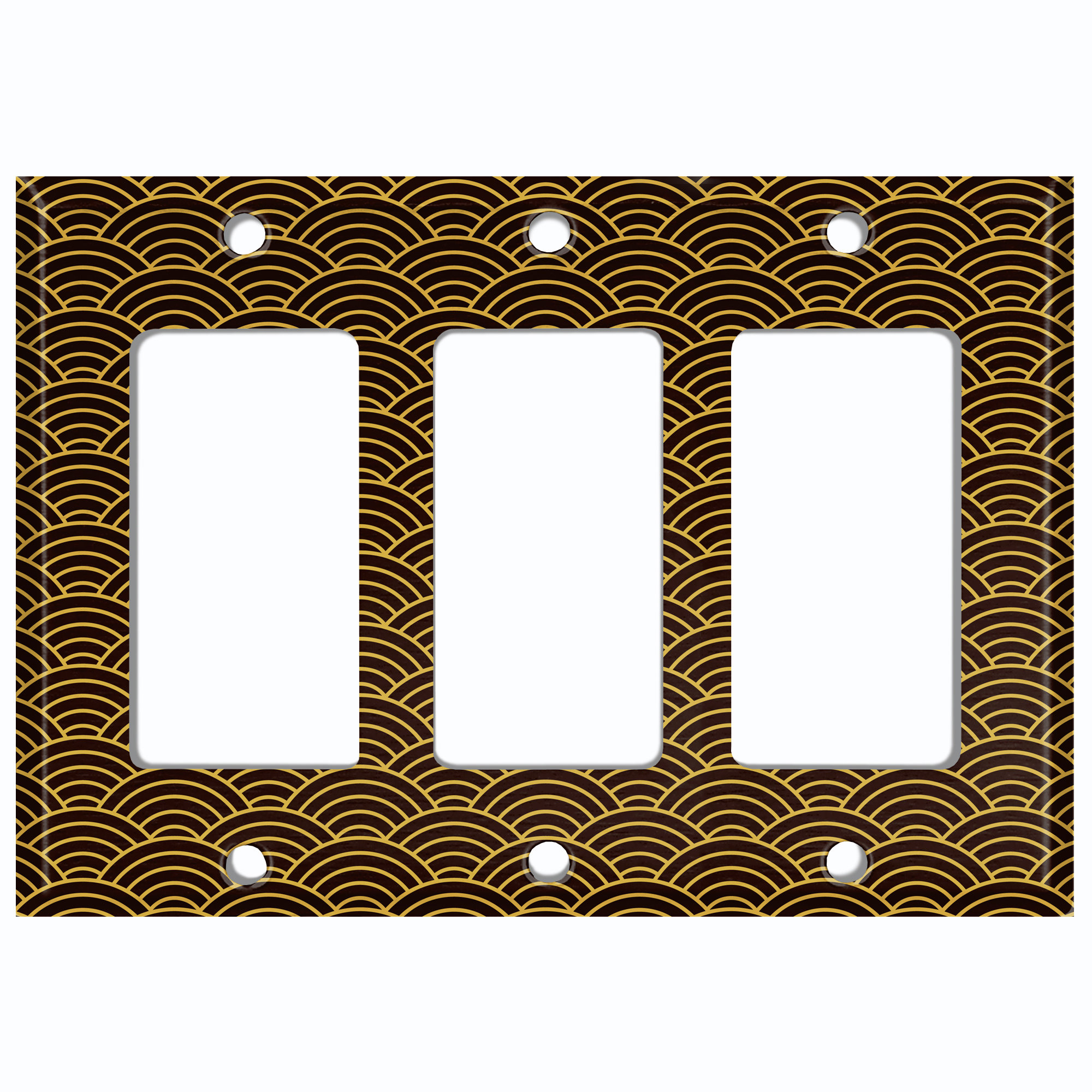 WorldAcc Metal Light Switch Plate Outlet Cover (Japanese Yellow Black ...
