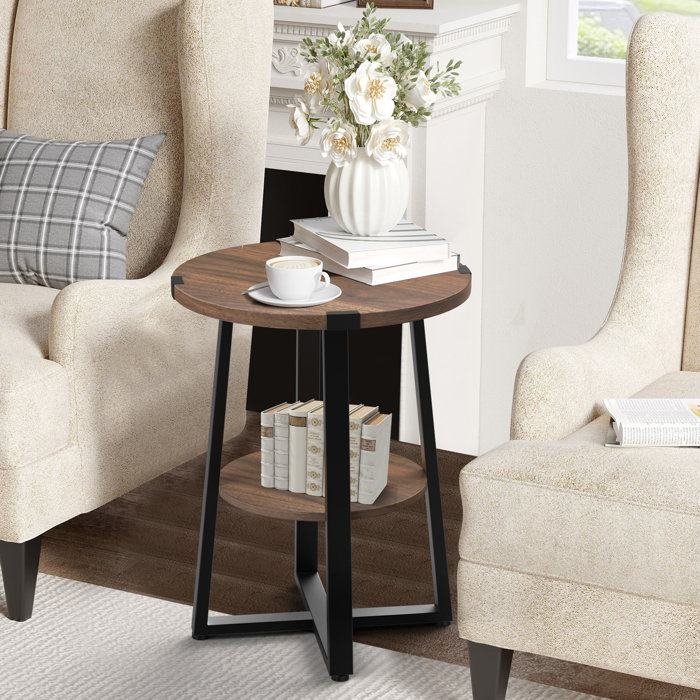 17 Stories Jalanda Tall End Table with 2 USB Ports, 2 Power Outlets ...