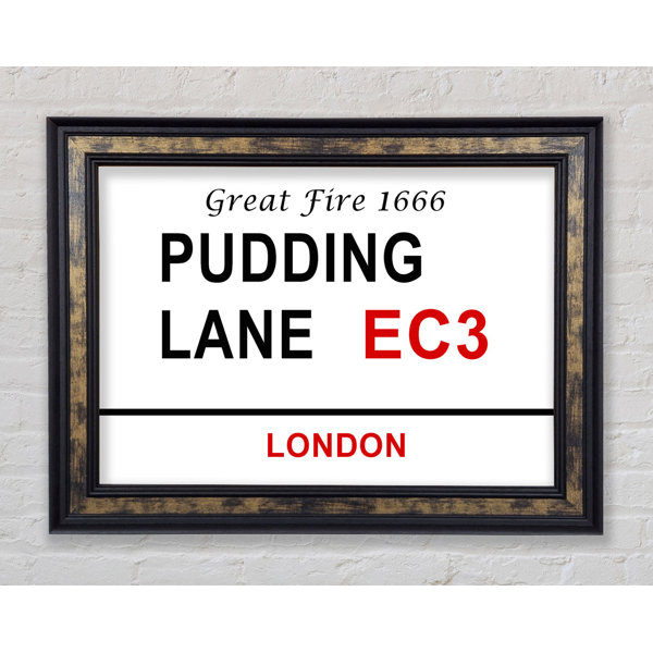 Bright Star Pudding Lane Signs - Single Picture Frame Print | Wayfair.co.uk