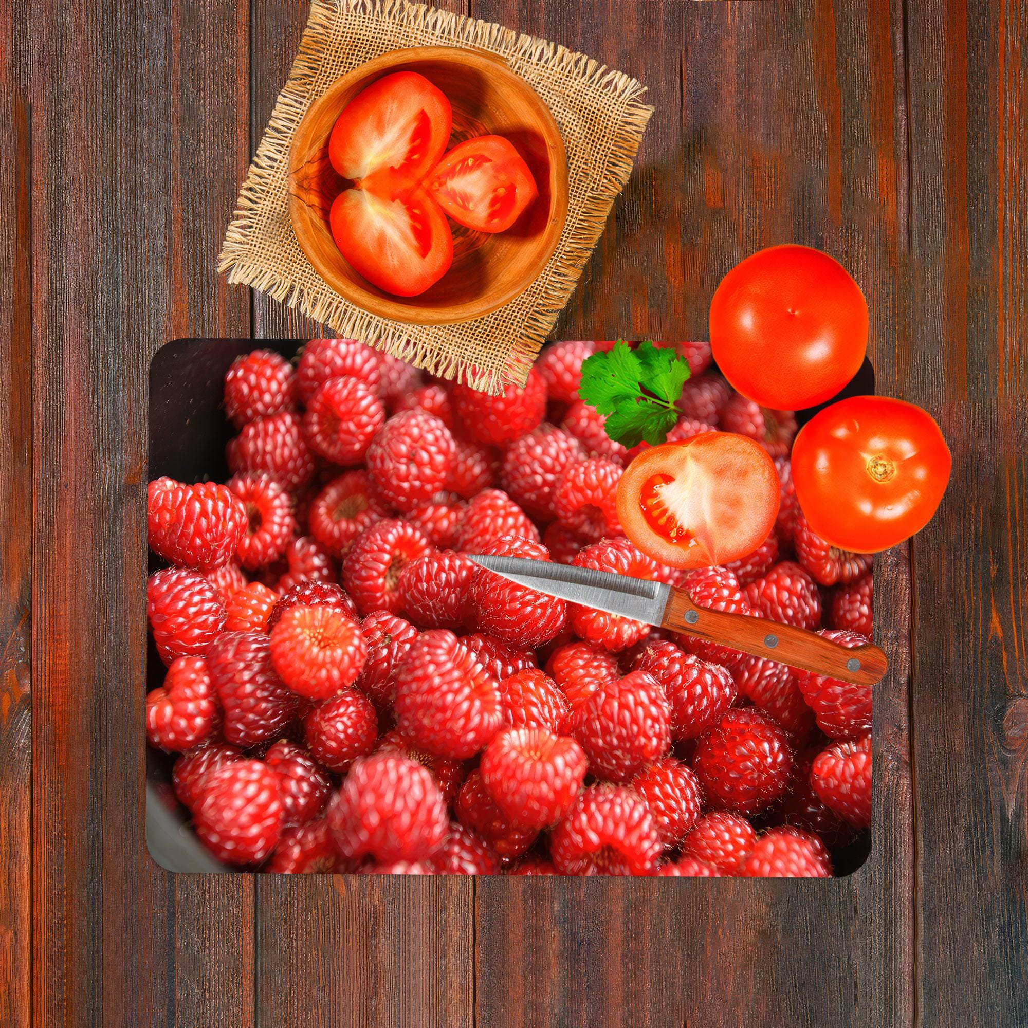 kayra export Modern Food Serving Board with Vibrant Berry Design Made ...