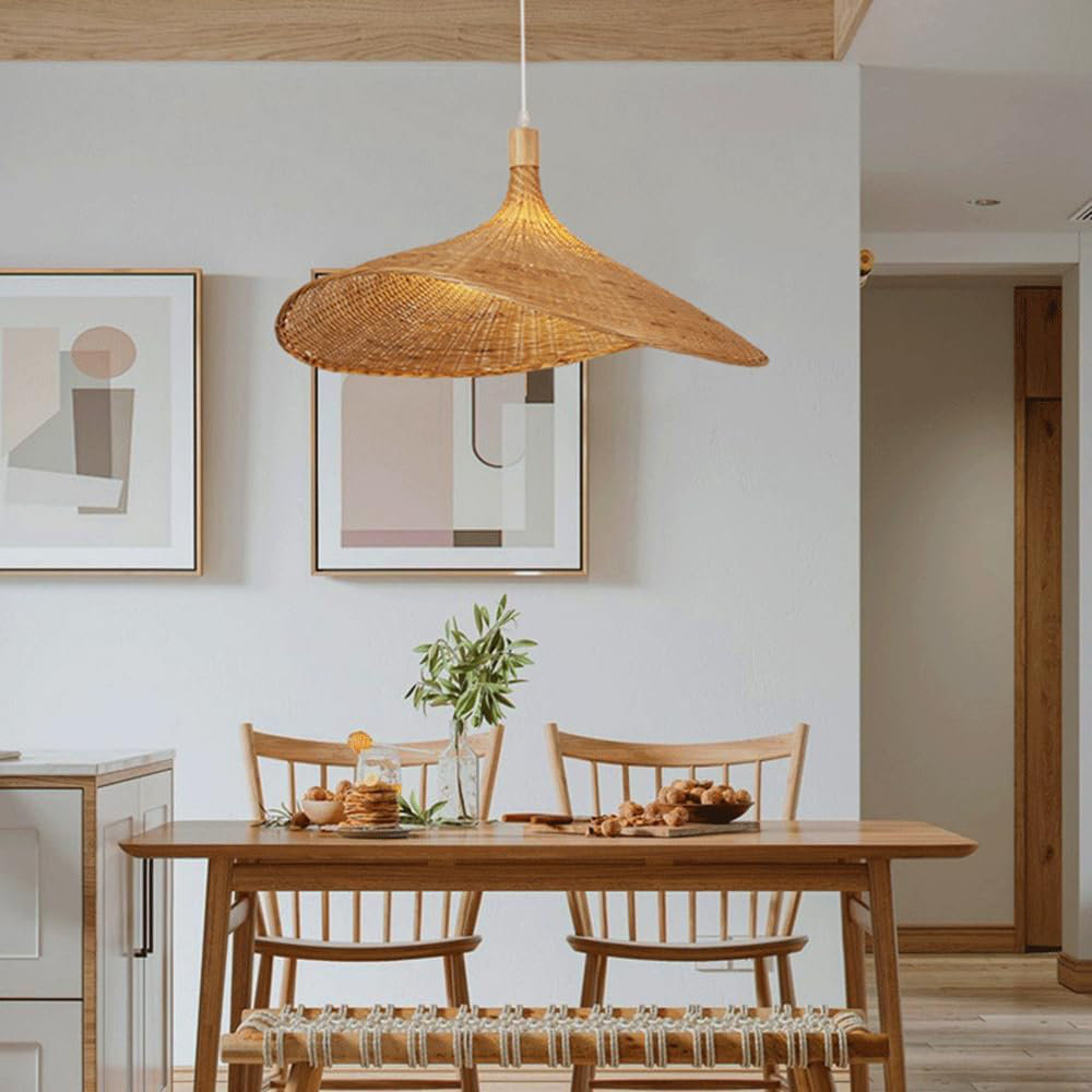 Bayou Breeze Bamboo Chandeliers Rustic Large Rattan Pendant Light For ...