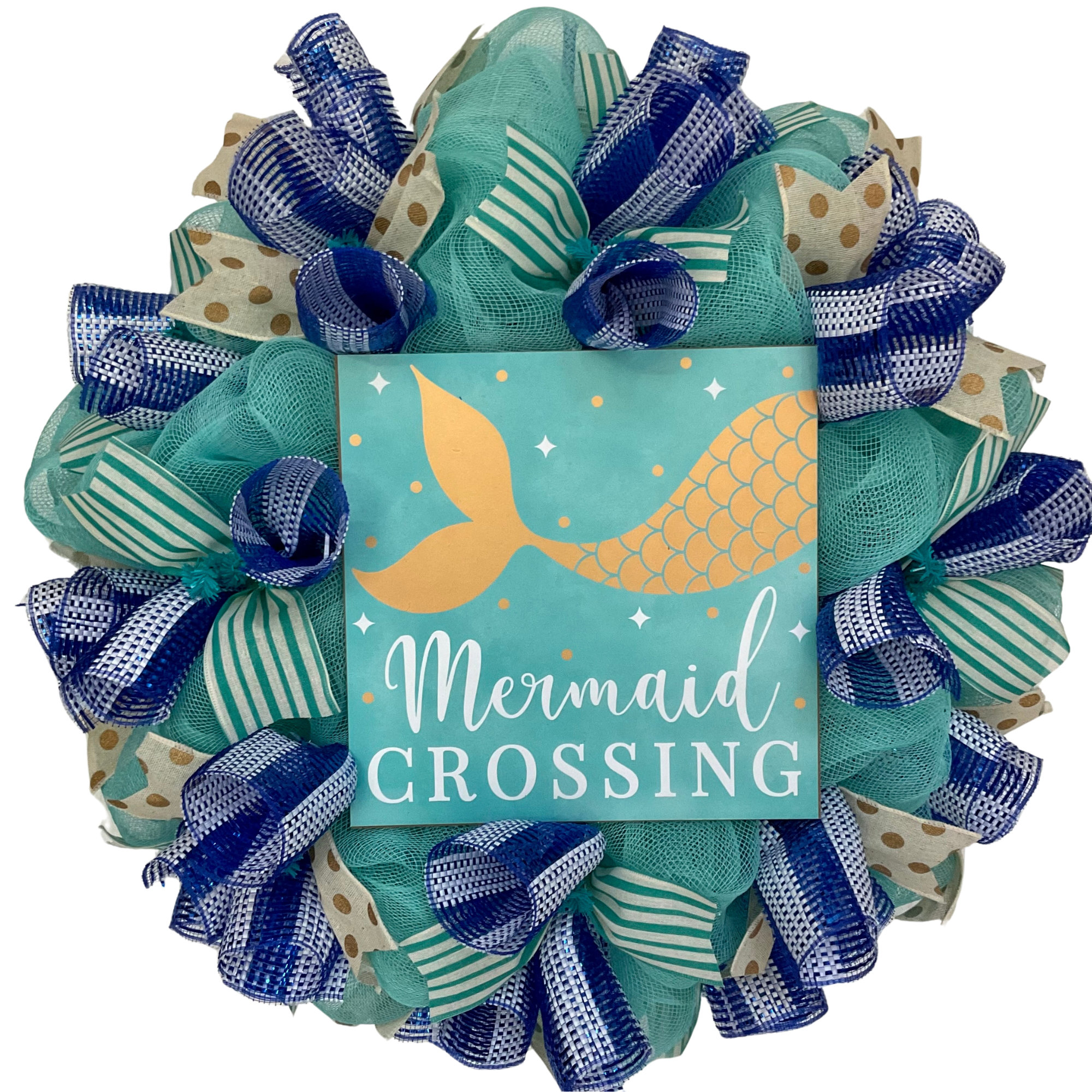 Rosecliff Heights Beach Wreath Mermaid Crossing | Wayfair