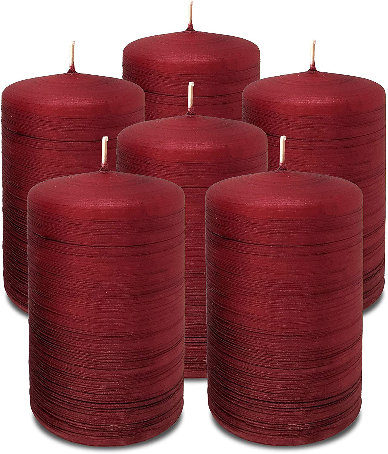 Hyoola 6 Pieces Hyoola Brushed Metallic Pillar Candle Set & Reviews ...