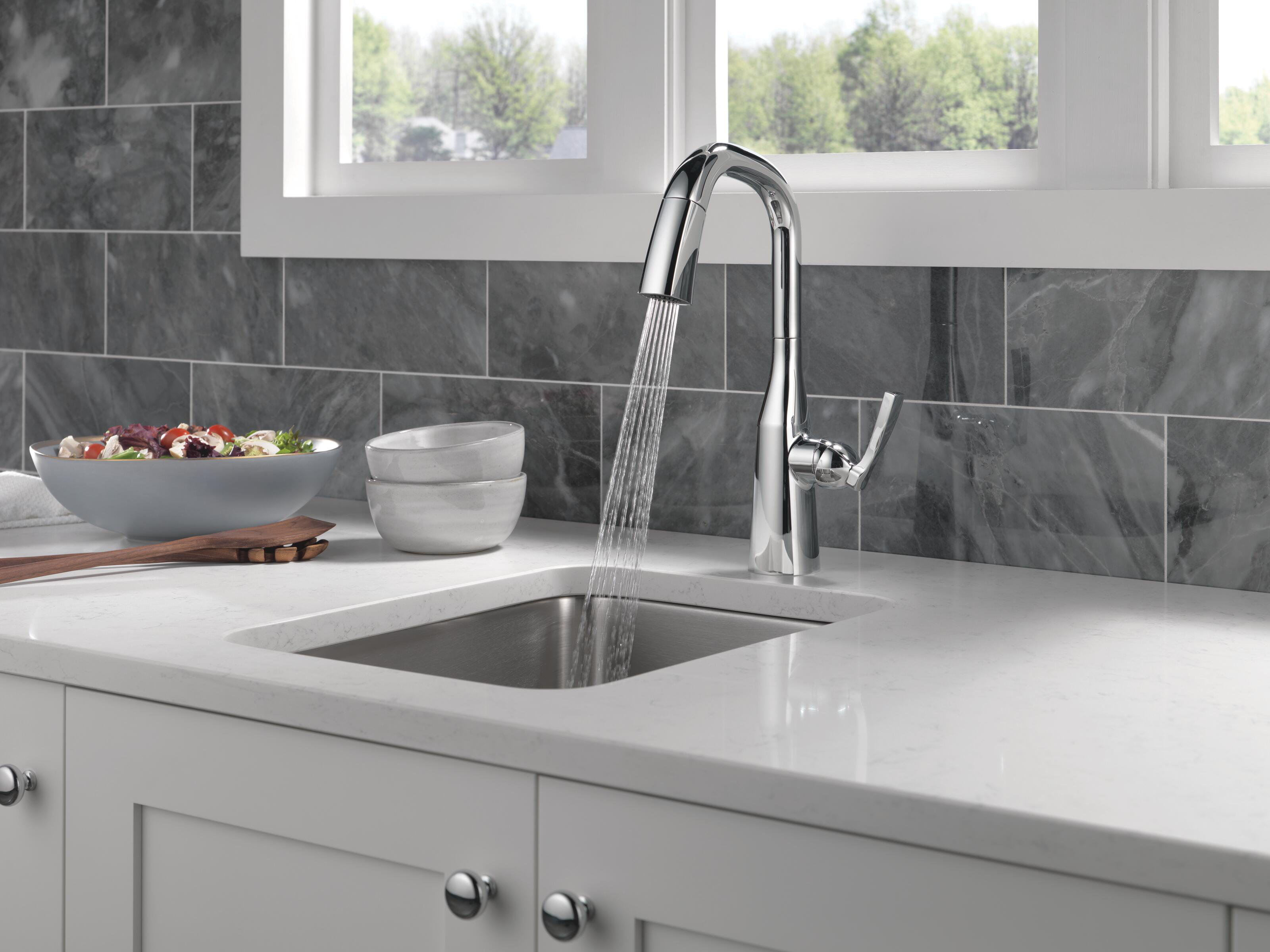 Delta Stryke Pull Down Bar Faucet with Diamond Seal Technology and With ...