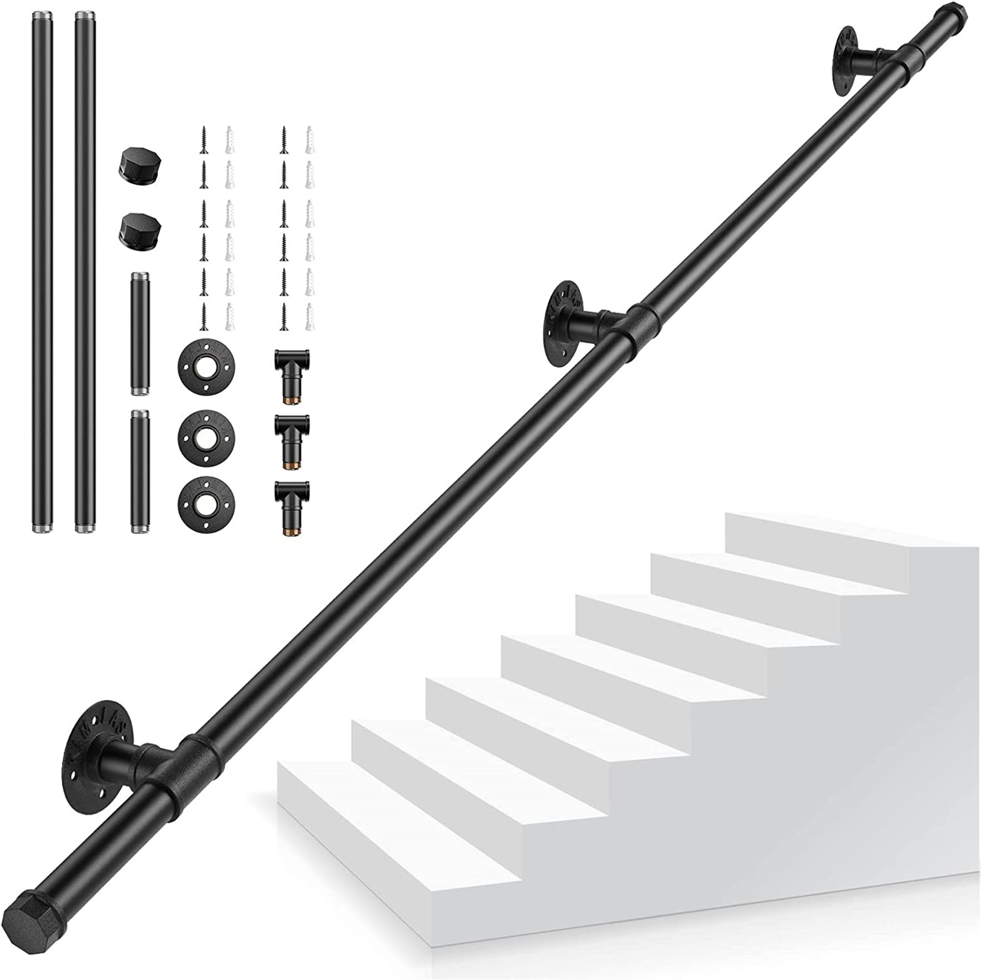 Williston Forge 1.5M Wall Mounted Handrail Safety Hand Rail Non-Slip ...