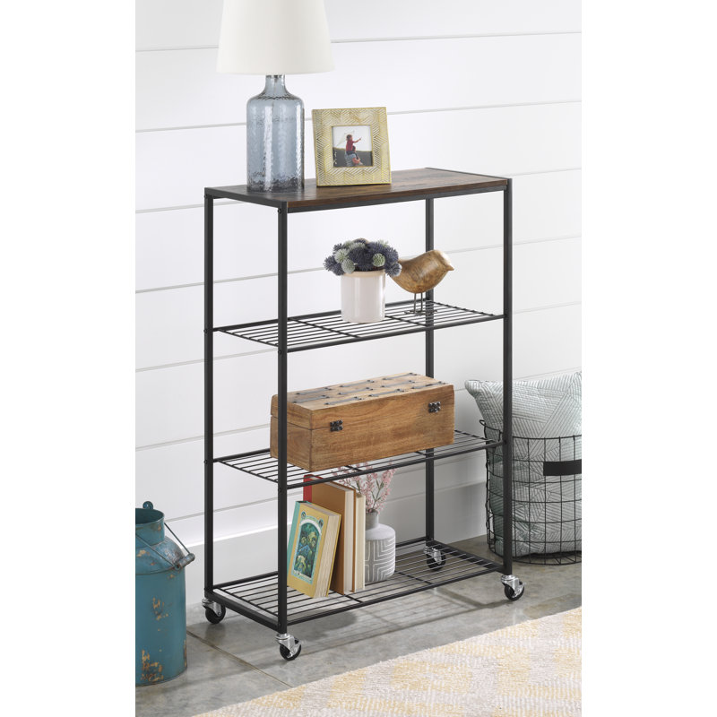 17 Stories 4-Tier Rolling Storage Shelves | Wayfair