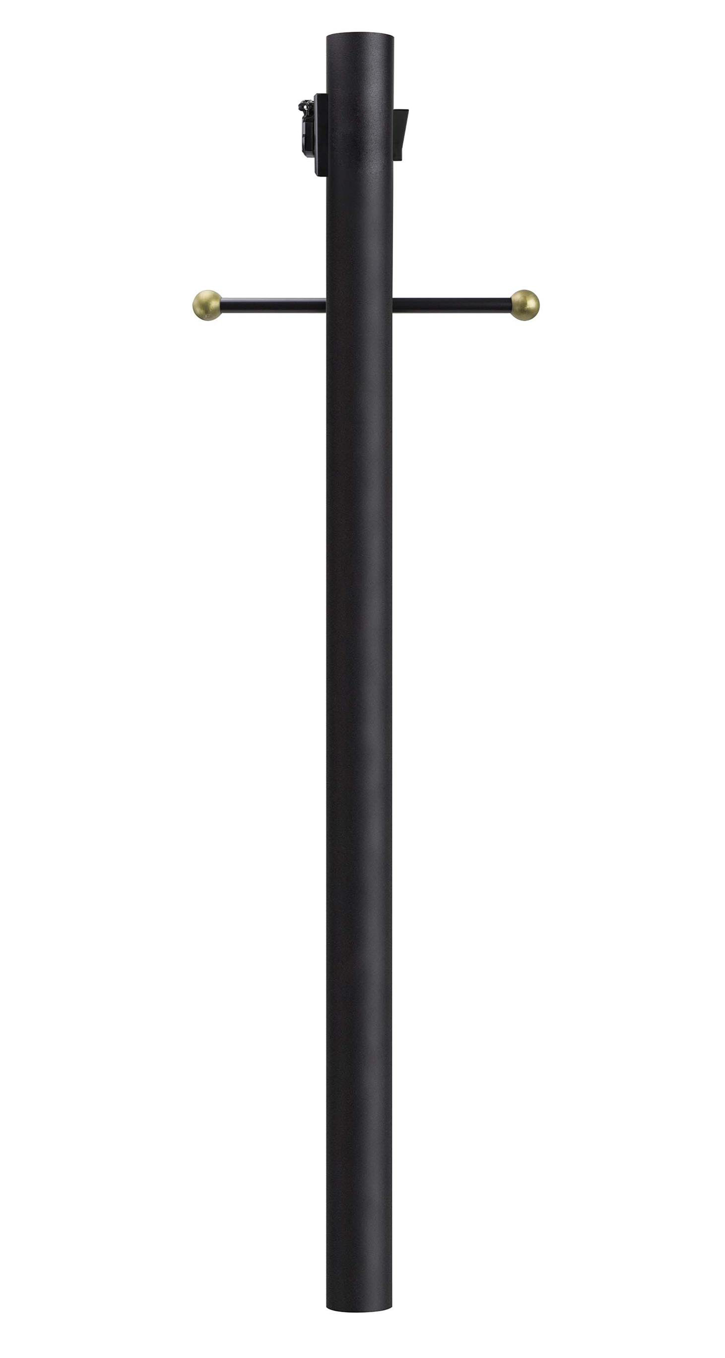 Solus 7, 8, or 10 ft. Direct Burial Lamp Post with Decorative Cross Arm ...