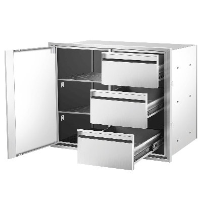 Sidasu Outdoor Kitchen Drawer Combo 28''w X 22''h X 19.5''d, Multi ...