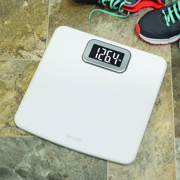 Taylor Digital Scale For Body Weight, High 400 LB Capacity, White ...
