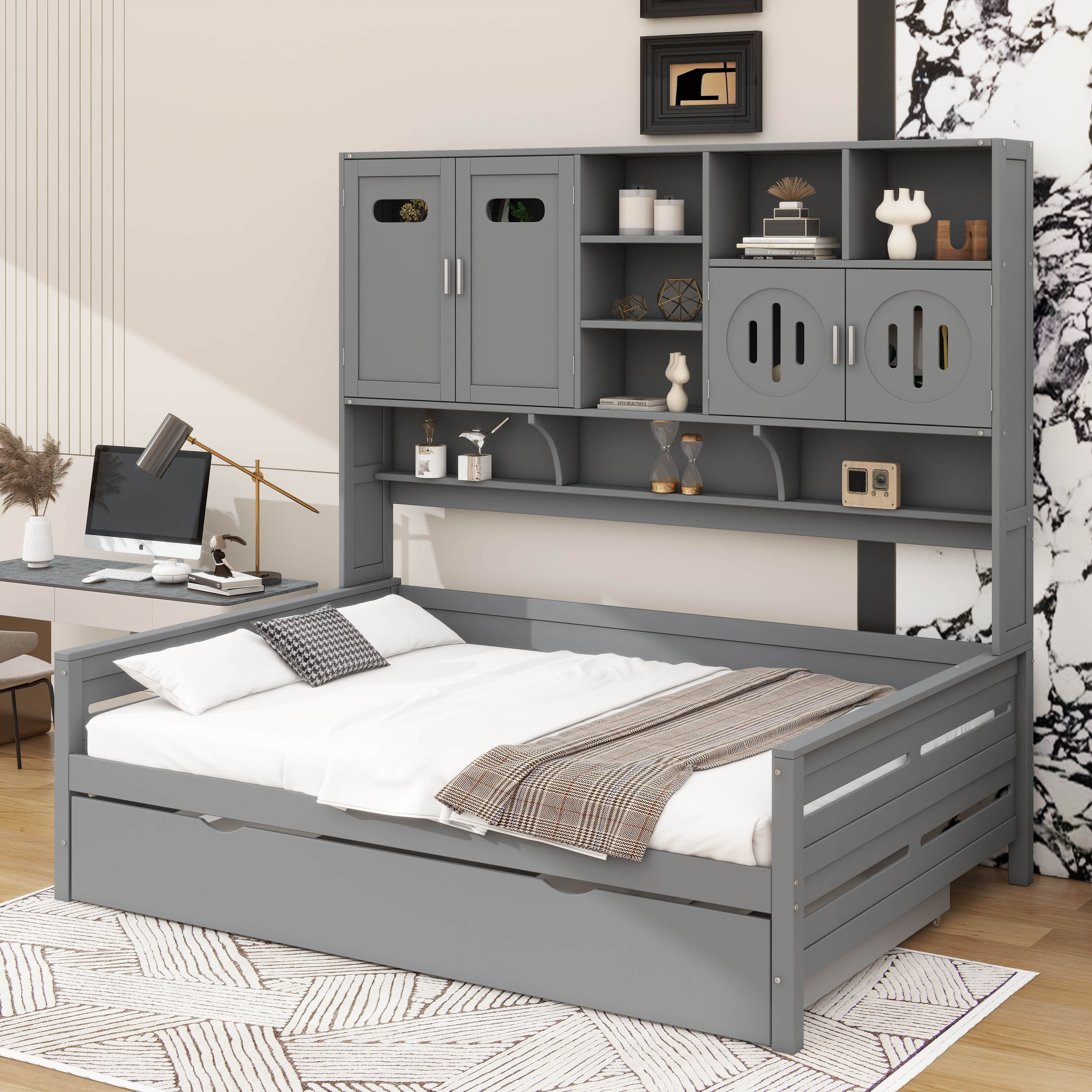 Lark Manor™ Wooden Daybed With Underbed Trundle, And Comprehensive ...