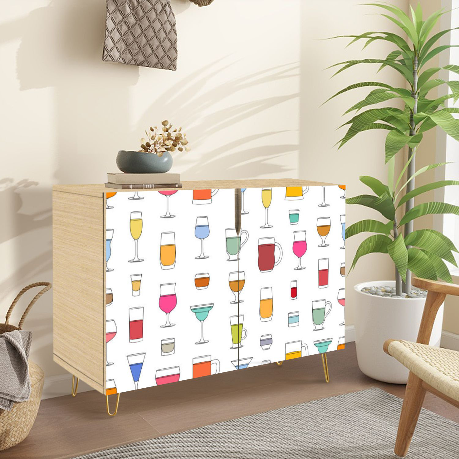 George Oliver Sideboard Buffet Cabinet with Storage Seamless Alcoholic ...